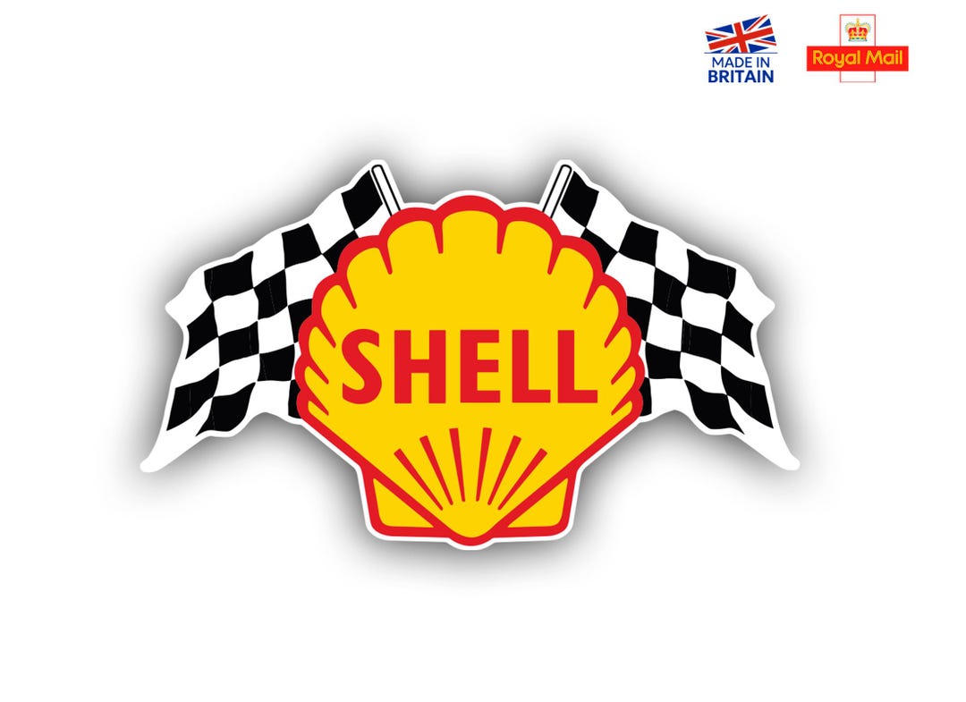 2x SHELL Oil Stickers Vintage Sticker Car Motorcycle Retro Gasoline ...