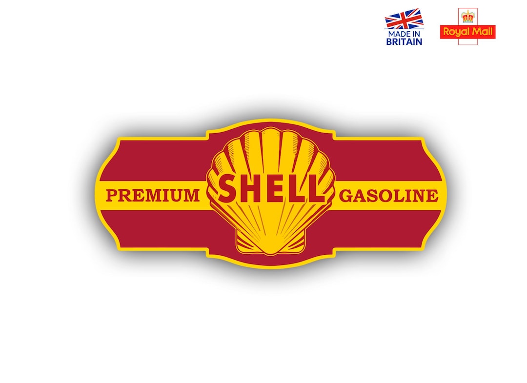 2x SHELL Oil Stickers Vintage Sticker Car Motorcycle Retro Gasoline ...