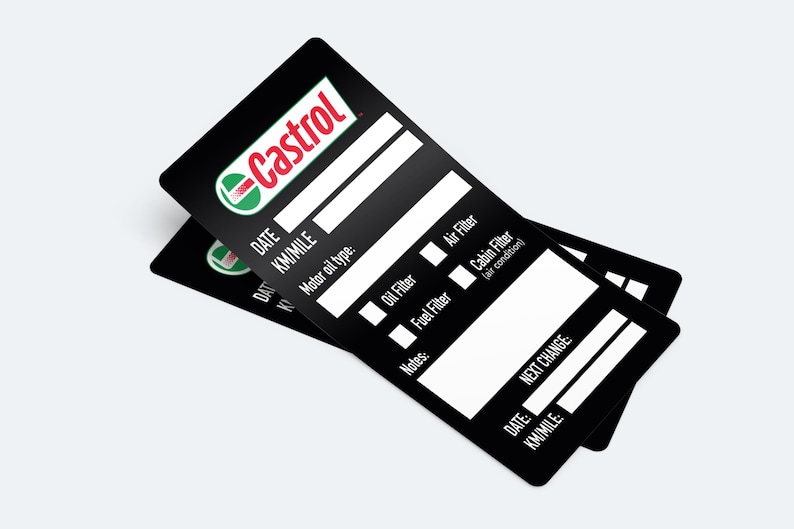 60 X Castrol Oil Change Service Reminder Stickers for Cars Trucks Vans ...