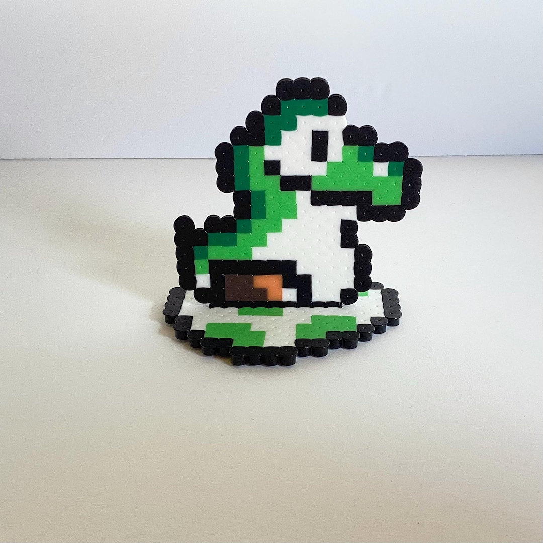 Pixel Art Baby Yoshi Figurine: Retro Gamer Decor / Yoshi Egg / Video ...