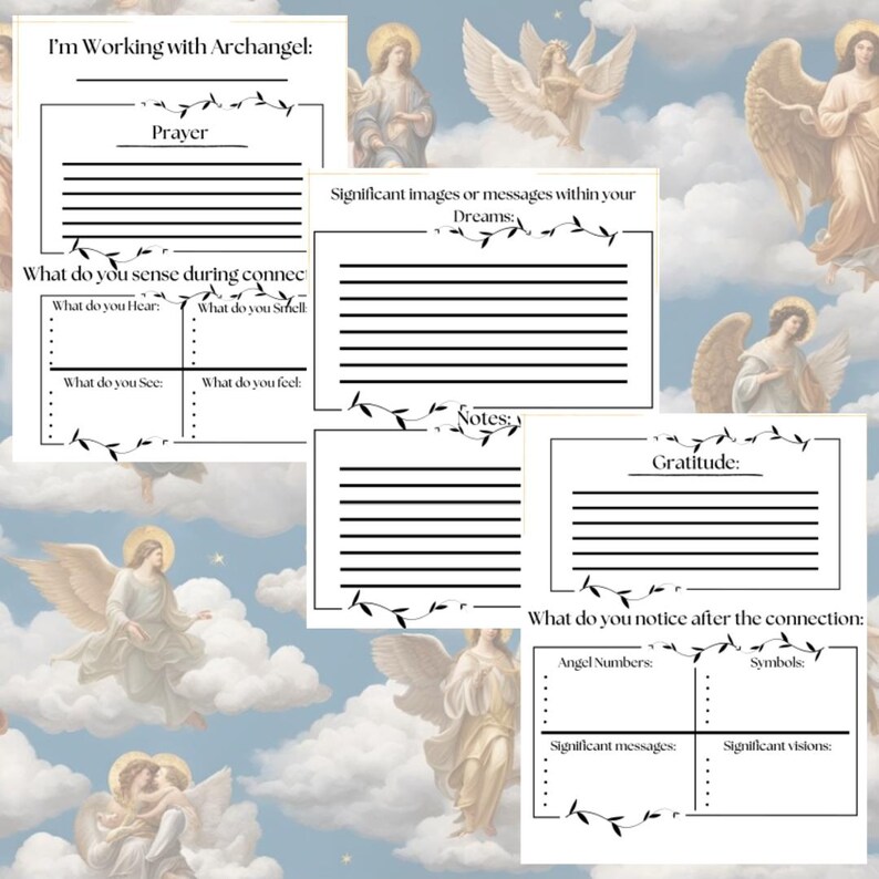 Beginner Archangel Worksheets, Printable Set, Instant Download ...