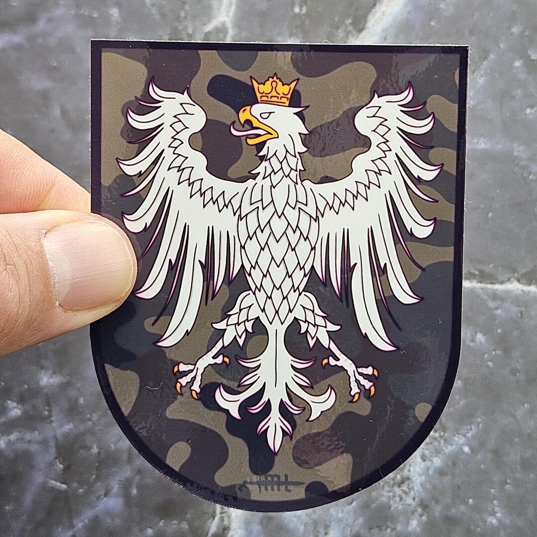 Polish Eagle Military Sticker, Polish Army Vinyl Sticker, Polish Eagle ...