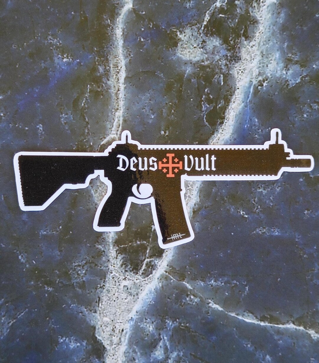 Deus Vult Riffle Sticker , Catholic Gift , Templar Gift , Crusader ...