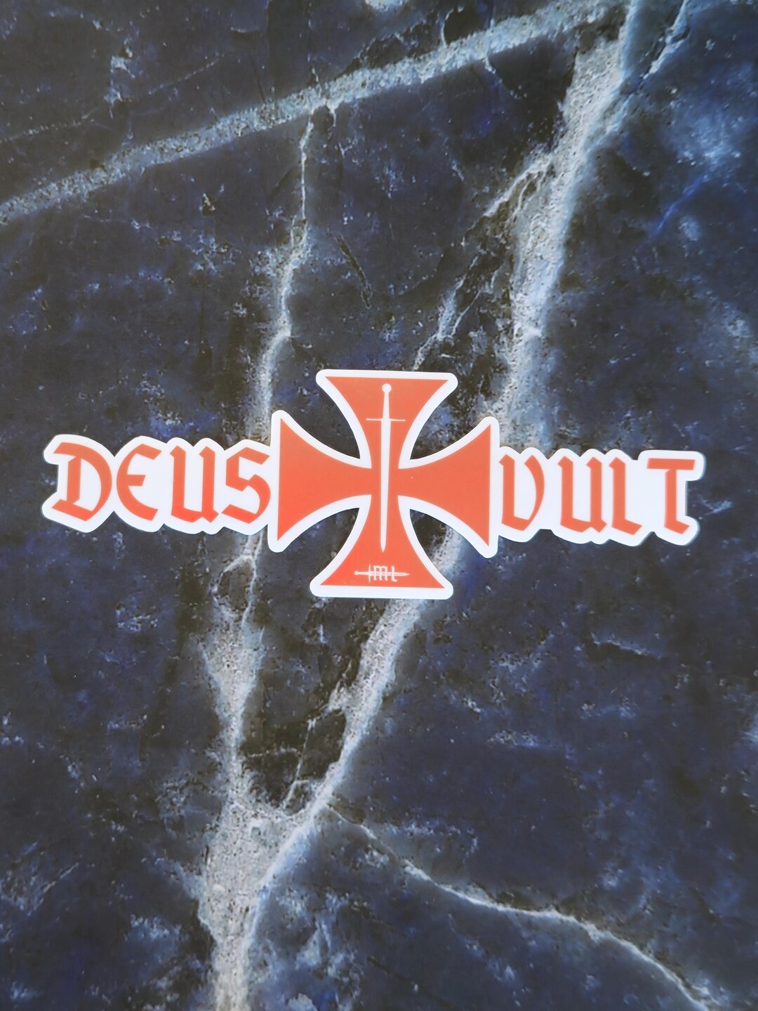 Deus Vult Vynil Sticker / Gift Sticker for Laptop, Suitcase, Water ...