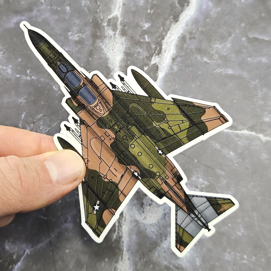 F-4E Phantom II Vinyl Sticker - Vietnam War Fighter Jet Laminated Decal ...