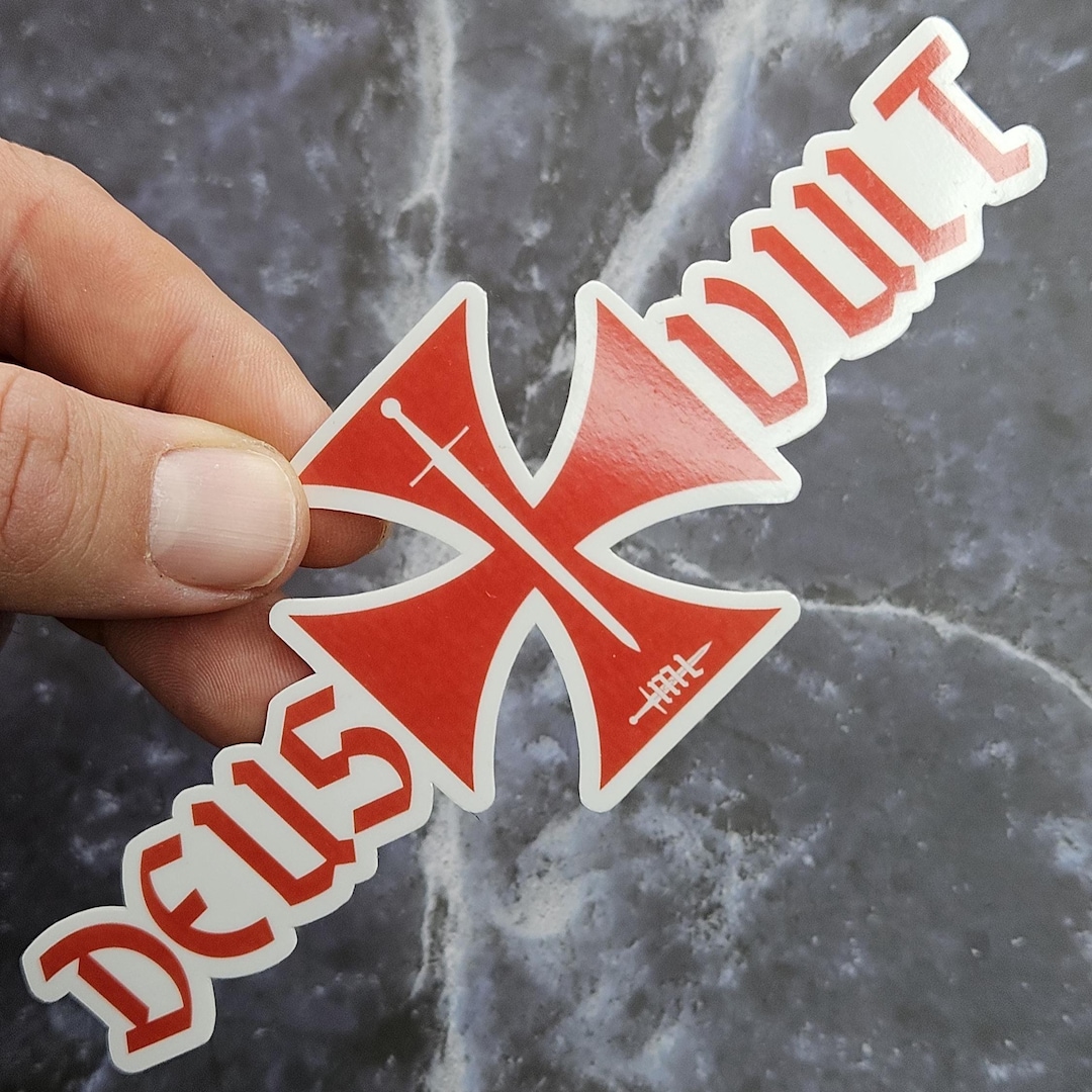 Deus Vult Sticker, Catholic Vinyl Sticker, Templar Sticker, Crusader ...