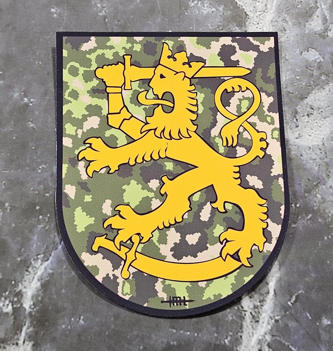 Coat of Arms of Finnish Army Sticker , Suomen Vaakuna , Finland Sticker ...