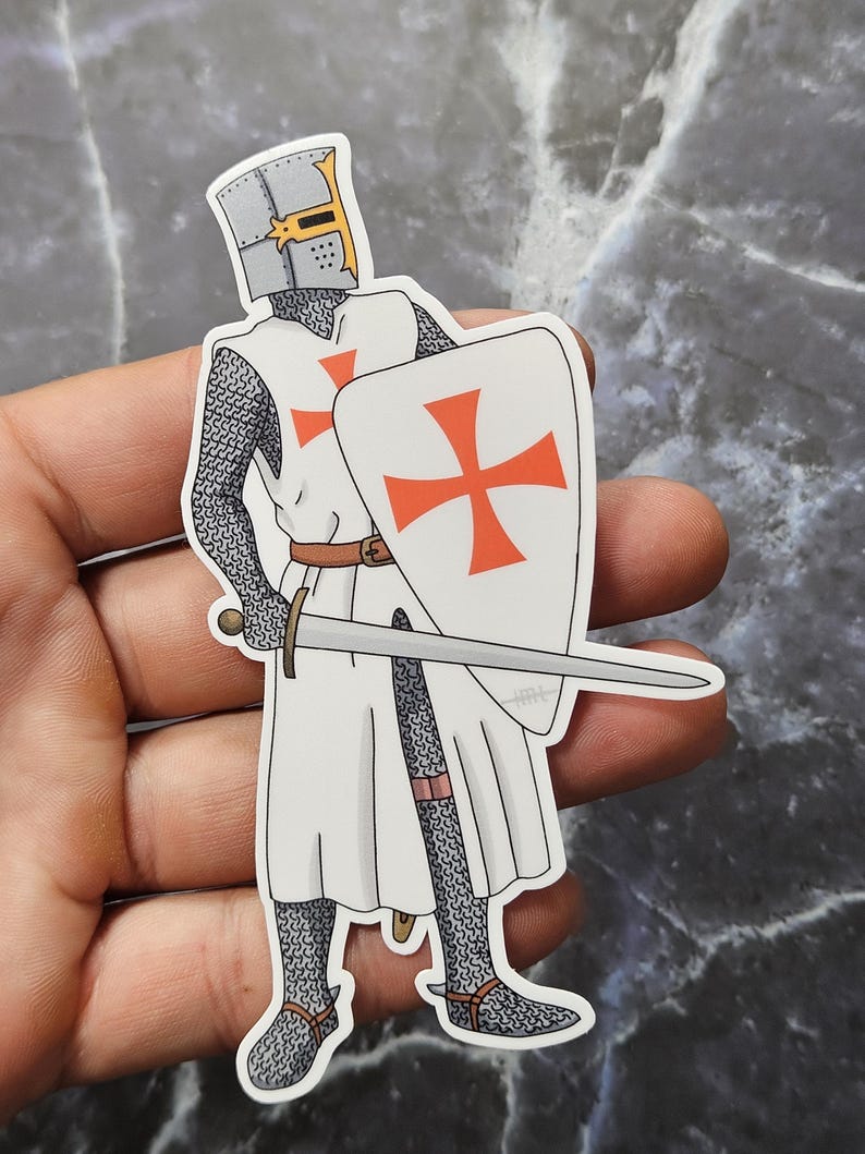Knight Templar Sticker Vynil Diecut Laminated - Etsy