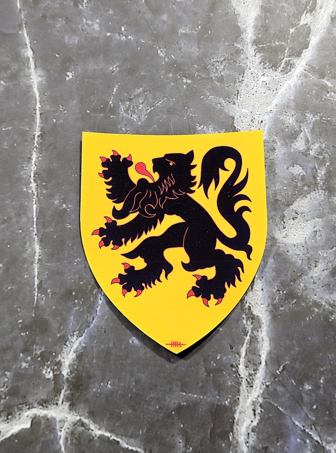 Coat of Arms of Flanders Lion Sticker Vynil Diecut Laminated - Etsy