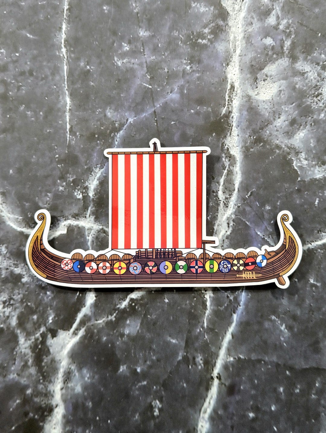 Viking Nordic Drakkar Vynil Sticker / Gift Sticker for Laptop, Suitcase ...