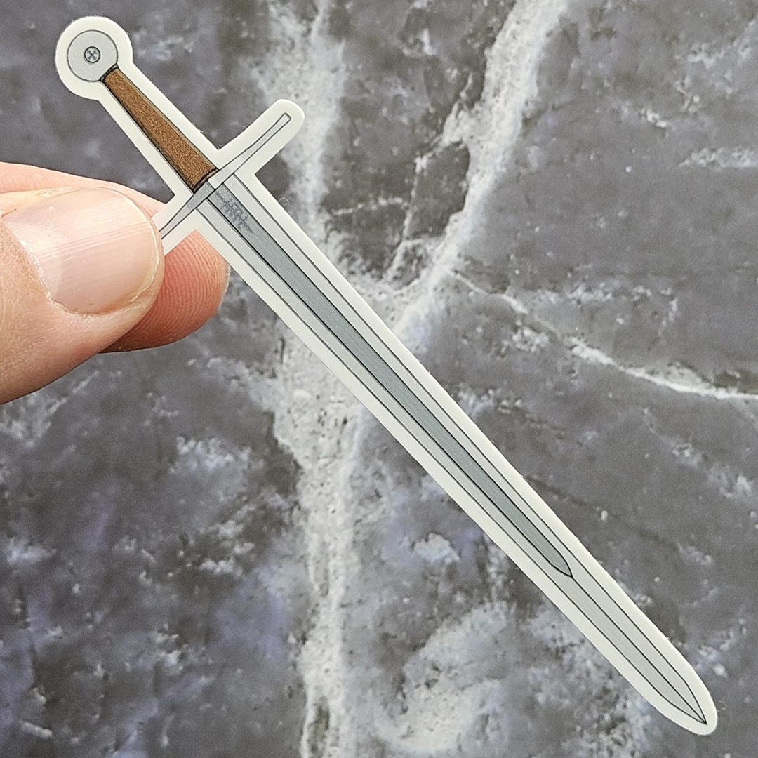 Medieval Sword Vinyl Sticker - Historical Weapon Laminated Decal - Etsy