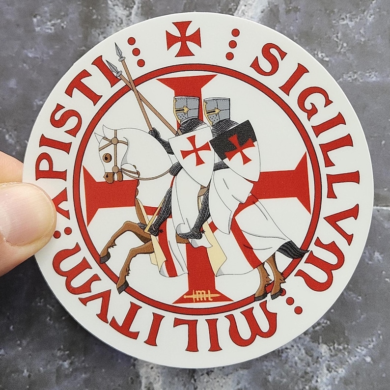 Knights Templar Seal Vinyl Sticker - Crusader Laminated Decal - Etsy