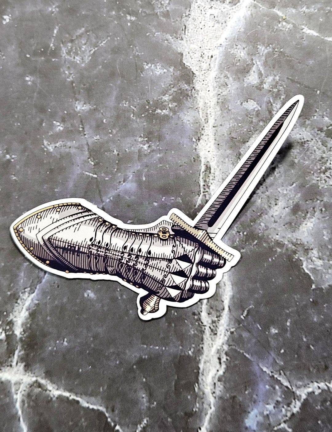 Gauntlet Dagger Engraving Vynil Diecut Laminated - Etsy