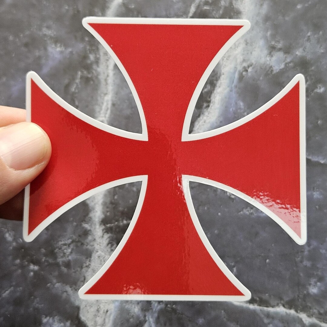Knights Templar Red Cross Vinyl Sticker - Crusades Laminated Decal - Etsy