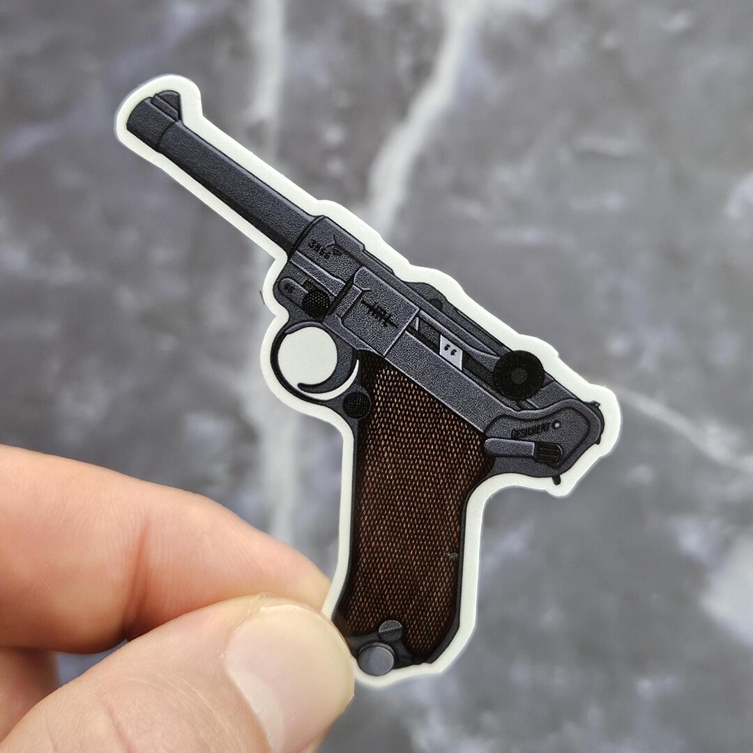 Luger Pistol Sticker, Luger P08 Vinyl Sticker, Parabellum Pistol ...