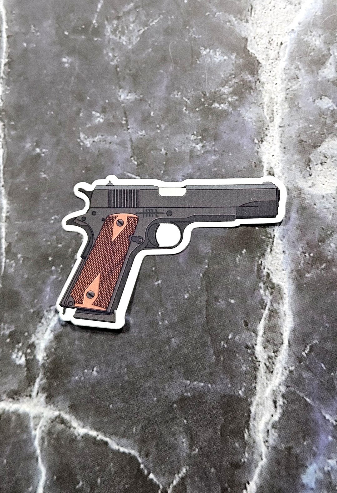 Gun Pistol Colt 1911 Vyinil Sticker / Gift Sticker for Laptop, Suitcase ...