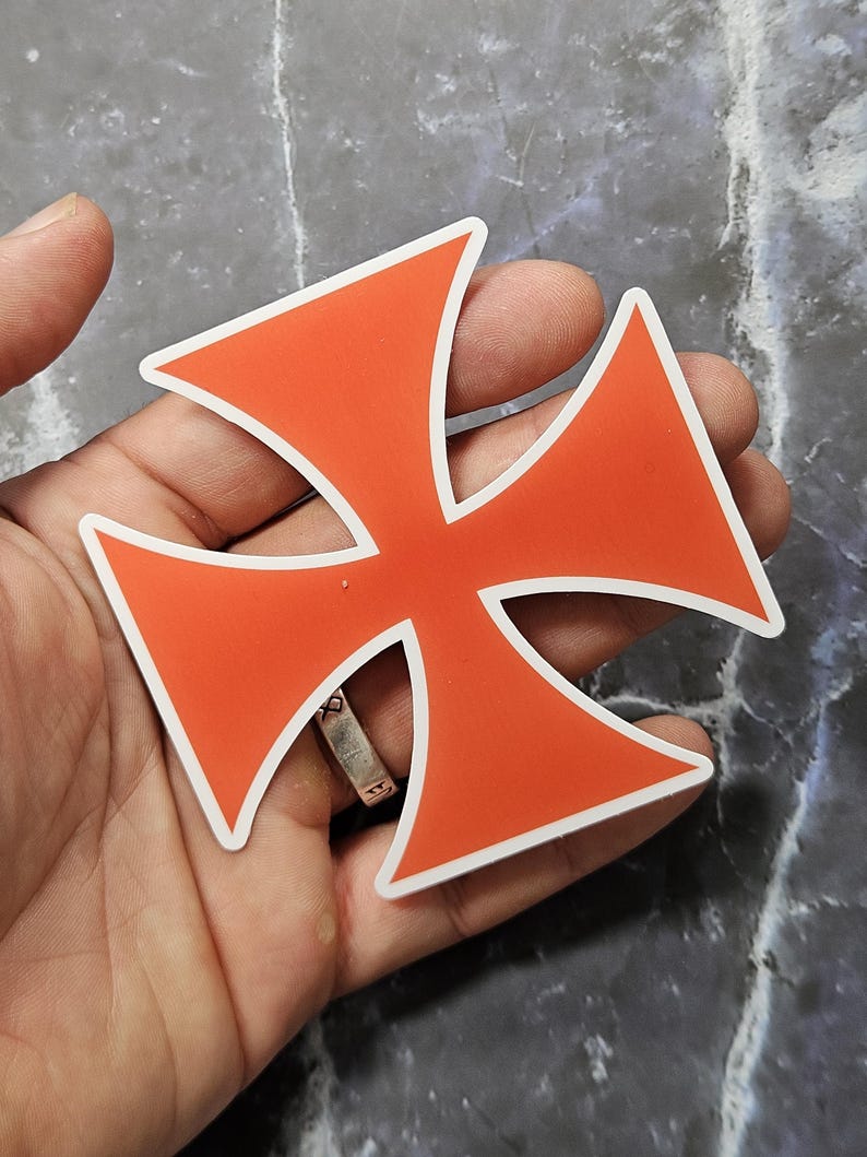 Knights Templar Cross Sticker Vynil Diecut Laminated - Etsy