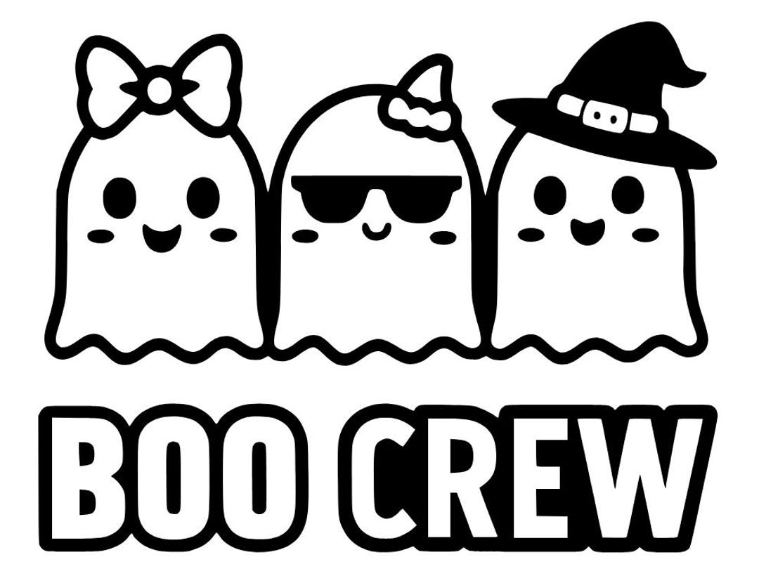 Boo Crew SVG | Cute Halloween Ghosts Cut File for Cricut Shirts & Party ...