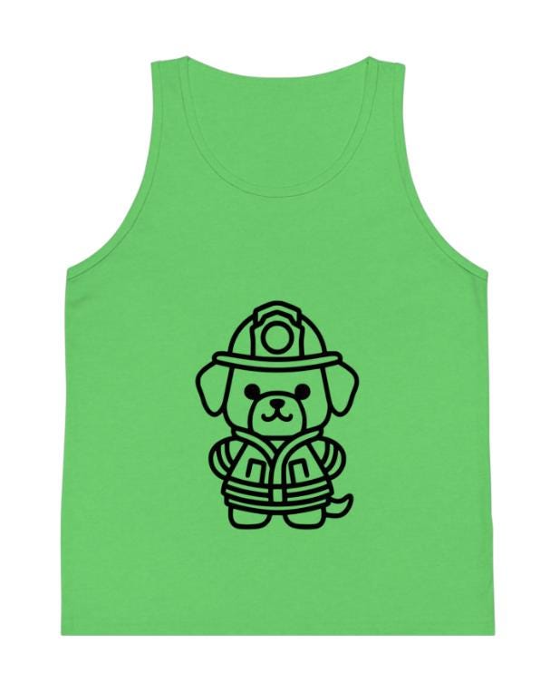 Dog Dressed as a Firefighter SVG - Cute Animal Fireman Cut File for ...