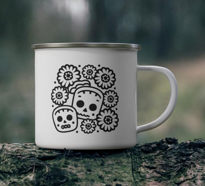 Pan de Muerto y Cempasúchil SVG - Archivo de corte de arte popular ...