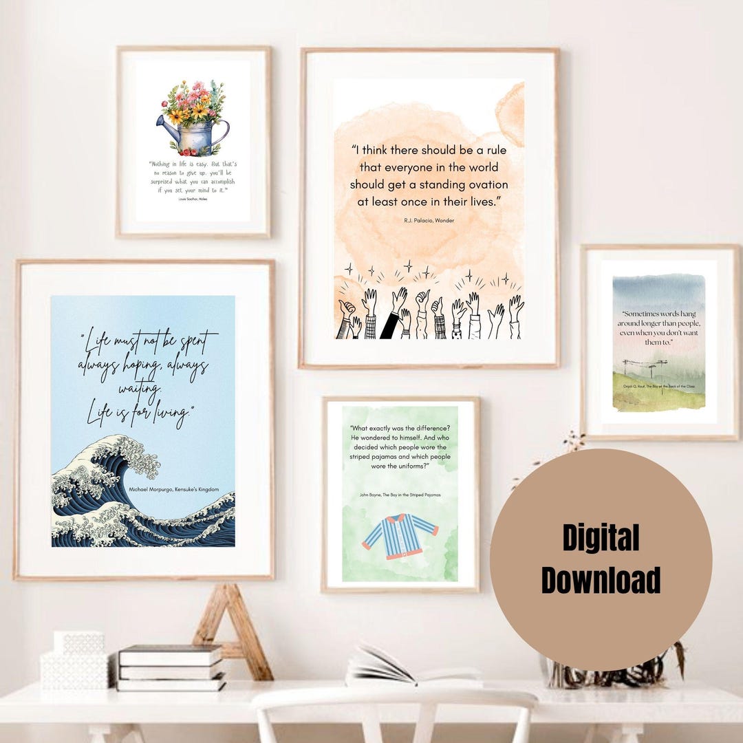 Children's Literature Quote Print Set, Year 6 Classroom Bundle ...