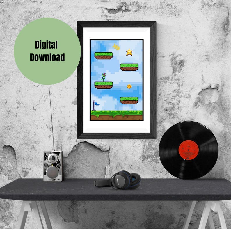 Pixel Art Retro Game Digital Posters – Set of 3 Wall Prints | A3 & A4 ...