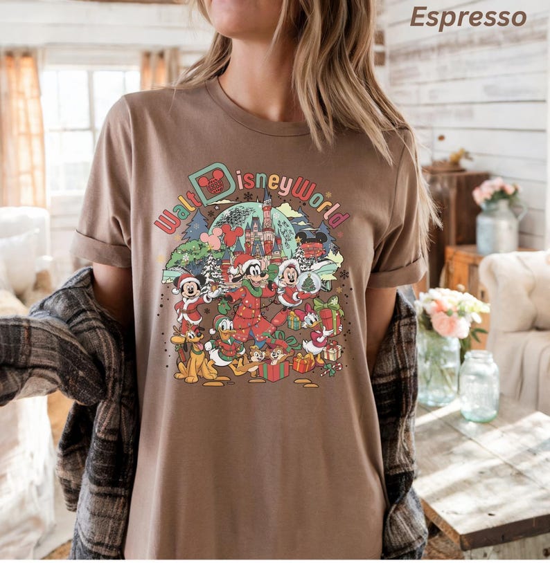 Comfort Colors® Walt Disney World Christmas Shirt, Mickey and Friends ...