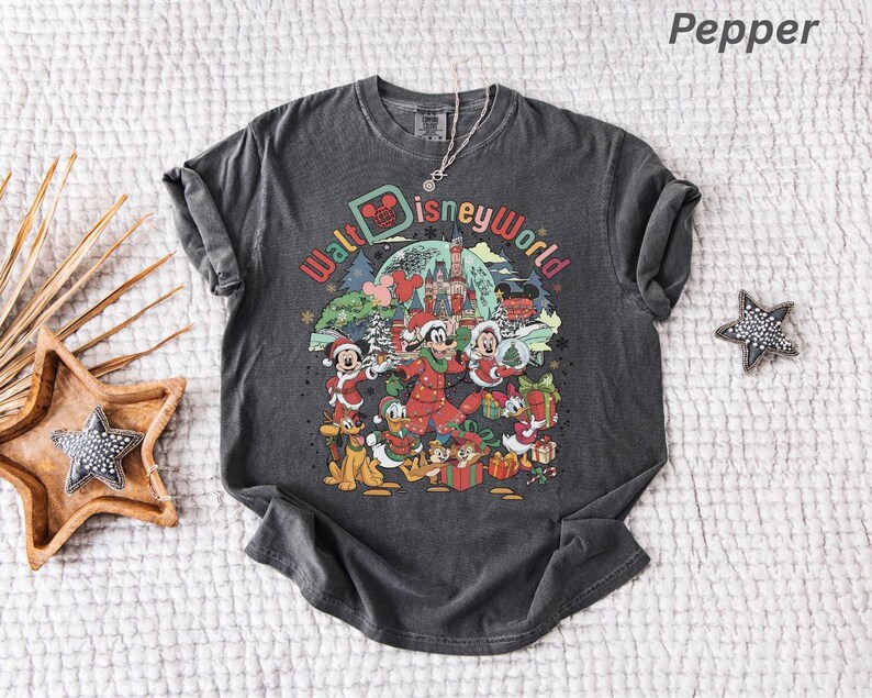 Comfort Colors® Walt Disney World Christmas Shirt, Mickey and Friends ...