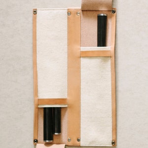 Leather Knife Case // 4 Knife Kit by Fullgive in Natural - Etsy