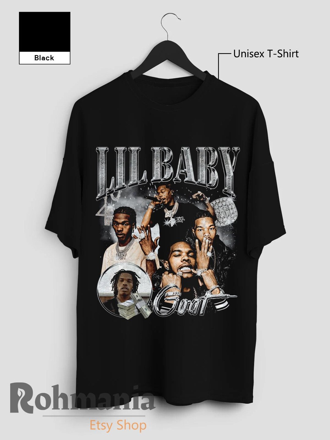 Lil Baby T Shirt, Rap Hip Hop Music Shirt, Personalized Casual T-shirt ...