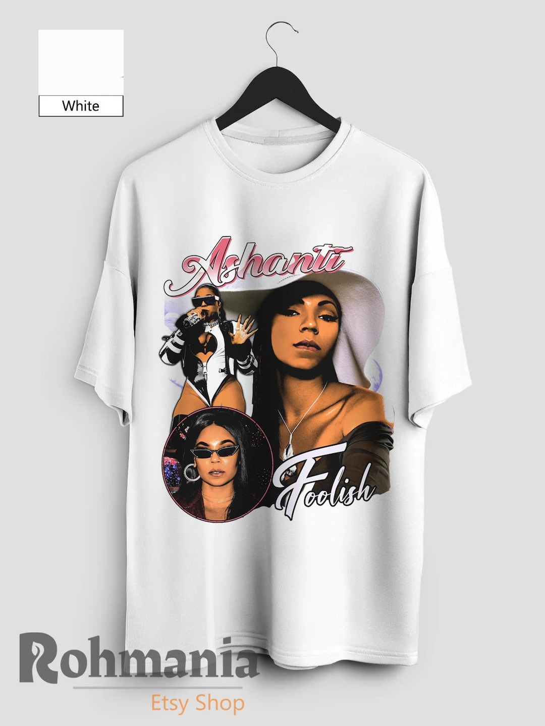 Ashanti Foolish T Shirt, Rap Hip Hop Music Shirt, Personalized Casual T ...