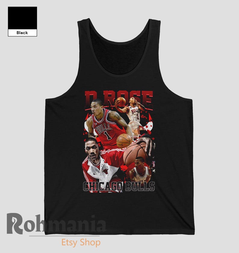 Derrick Rose T Shirt, Basketball Sport Merch Shirt, Retro 90s ...