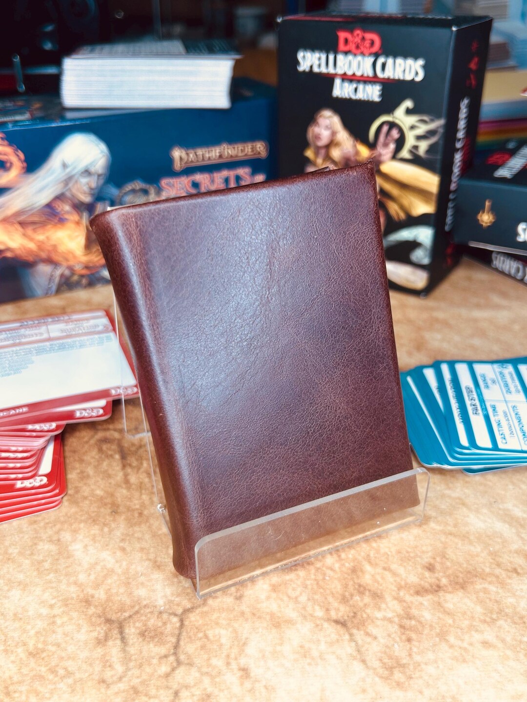 Distressed Bourbon Leather 1 Insert Mini Hardback Spellbook, Notebook ...