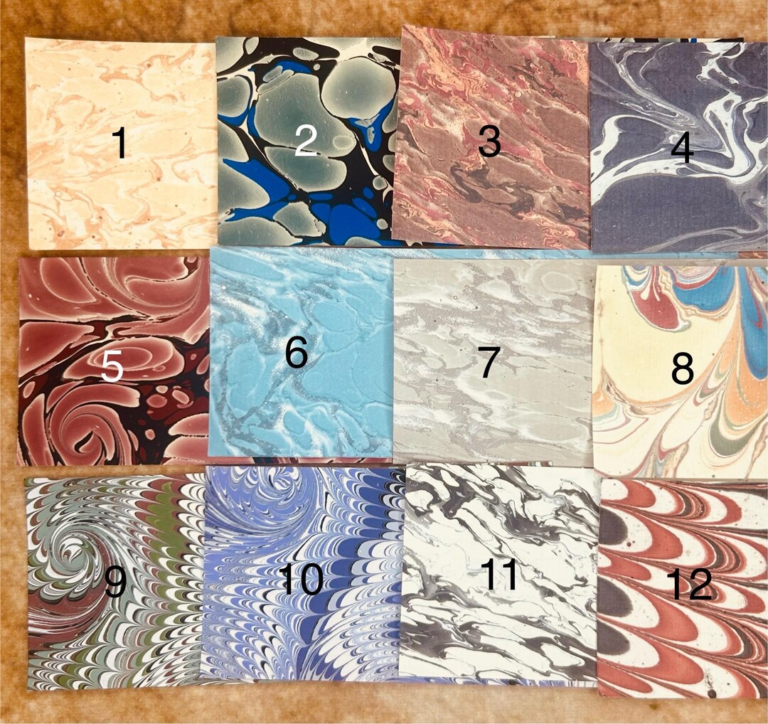 Add Marblized End Papers to Any of My Custom Books - Etsy