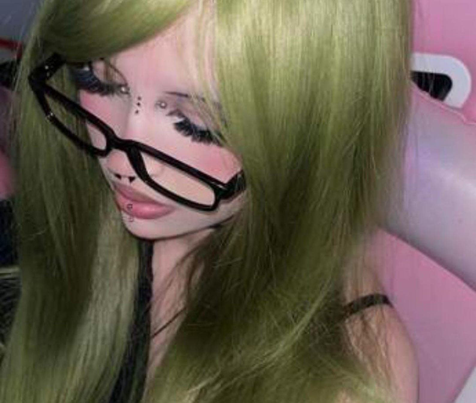 Fairy Moss Green Wig Synthetic Forest Nymph Hair 24 Inch No Lacefront ...