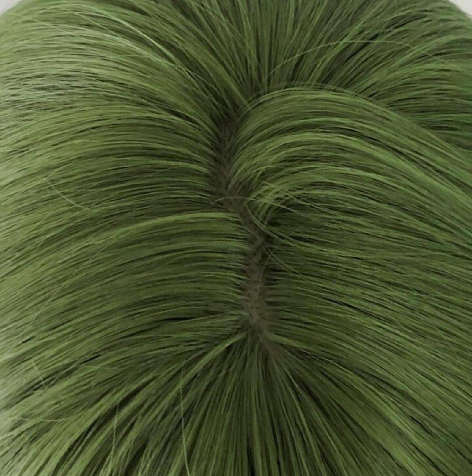 Fairy Moss Green Wig Synthetic Forest Nymph Hair 24 Inch No Lacefront ...