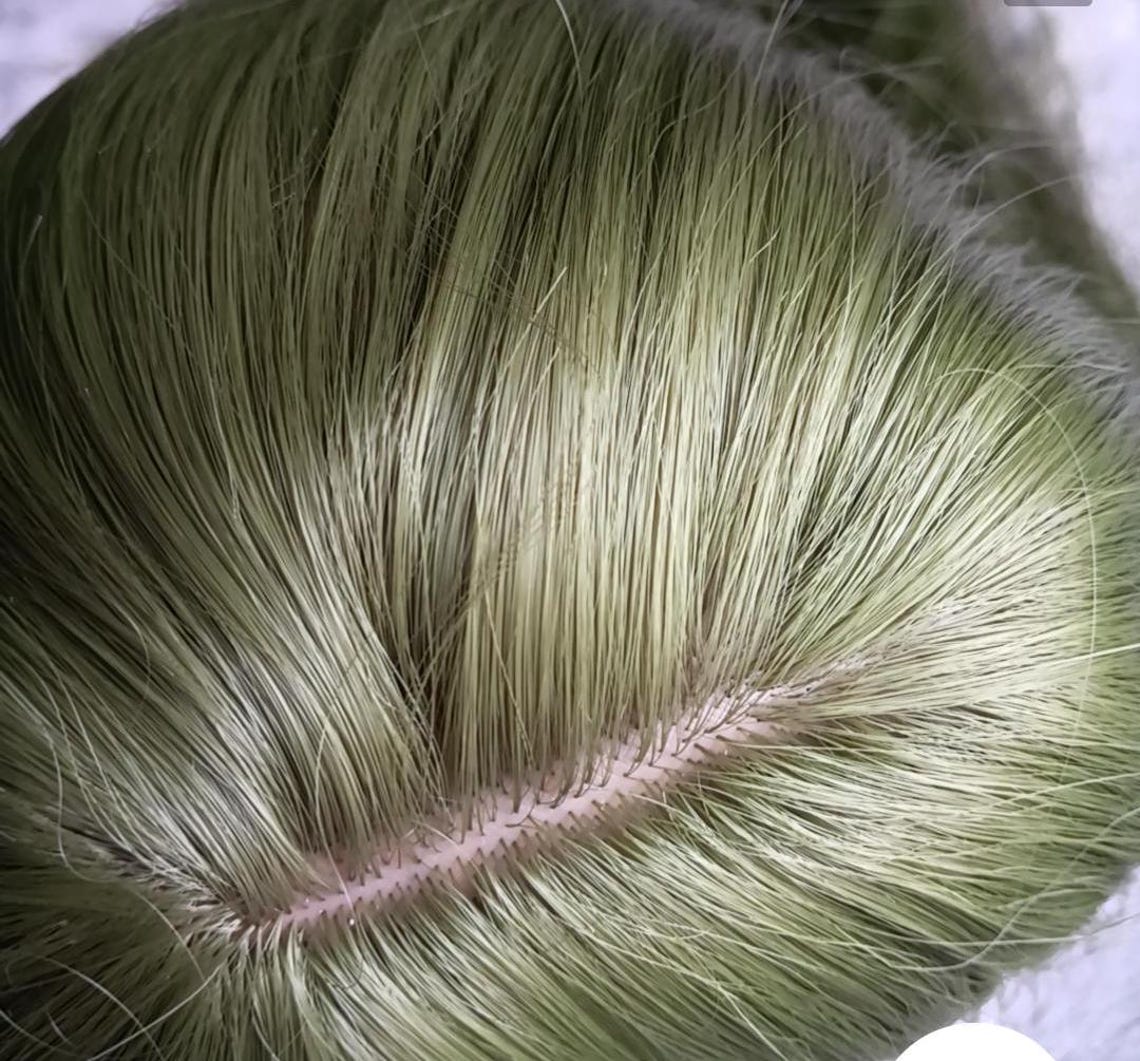 Fairy Moss Green Wig Synthetic Forest Nymph Hair 24 Inch No Lacefront ...