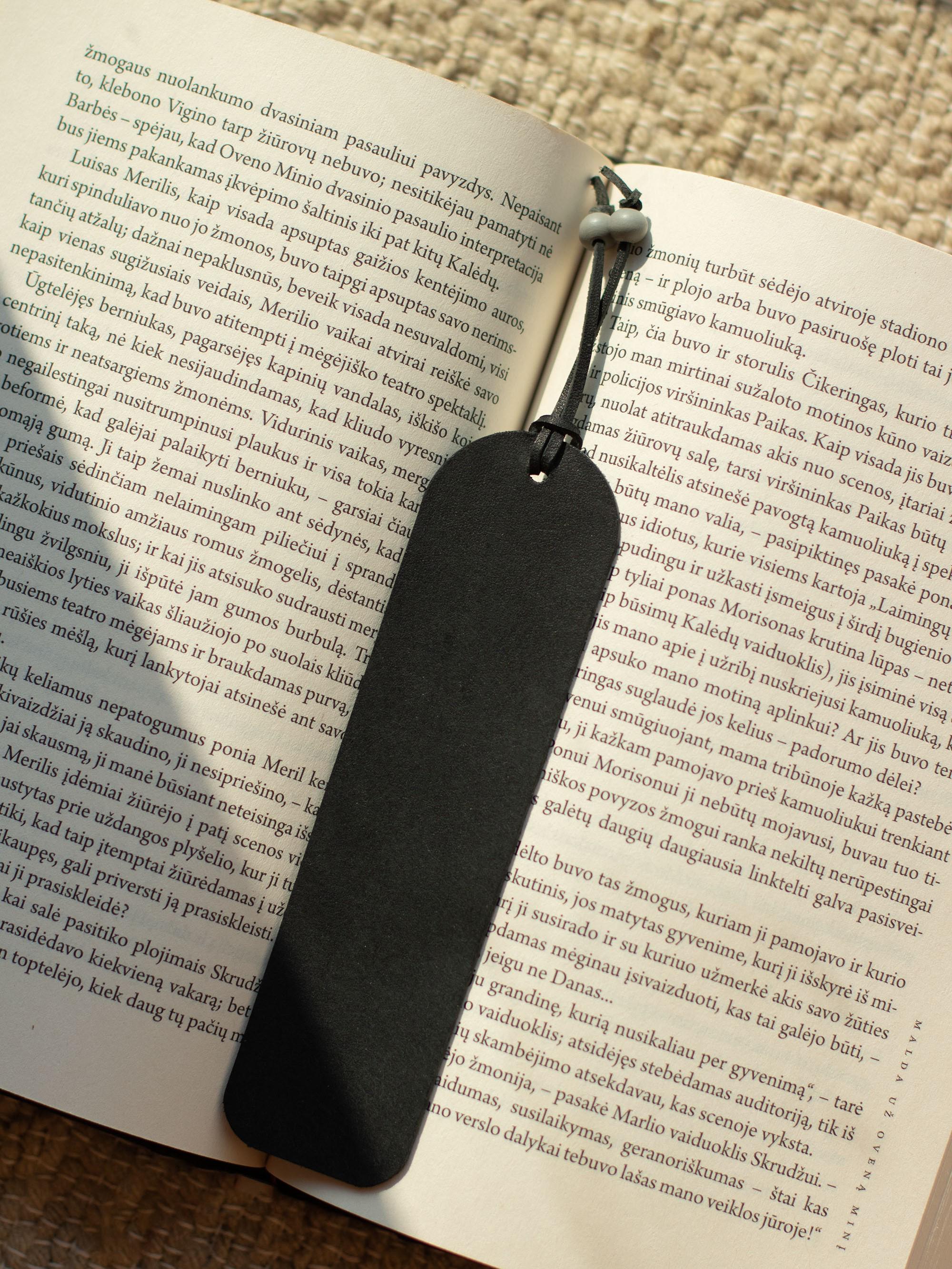 Leather Bookmark With Wooden Beads | Handcrafted in Premium Pueblo ...
