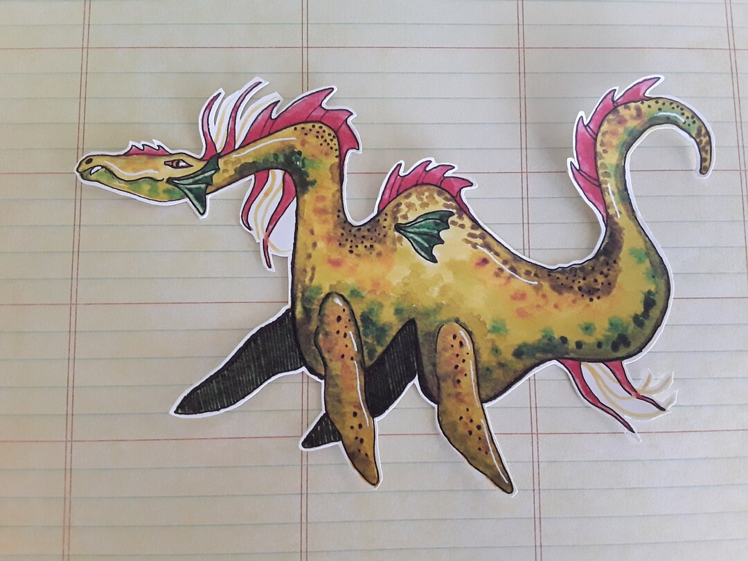 Nessy Sticker, the Loch Ness Monster Sticker, Art Sticker, Sticker Art ...