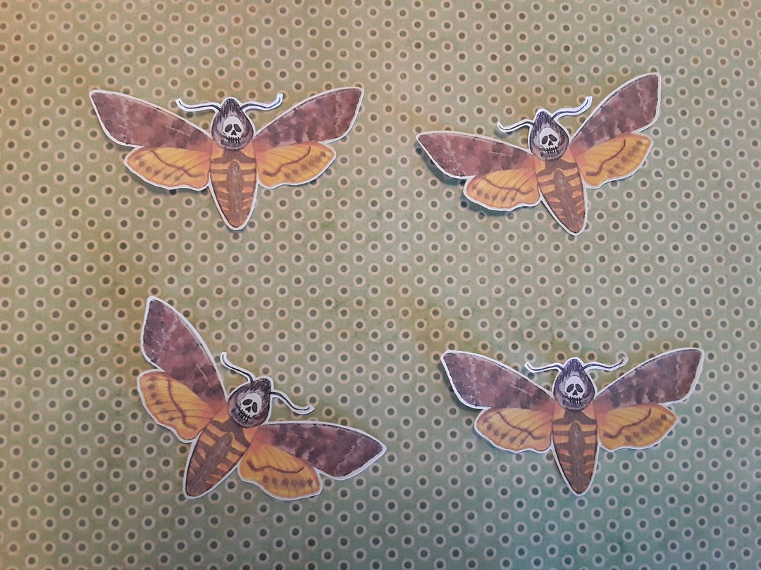 Sticker Set, Death's Head Moth Stickers, Moth Stickers, Art Stickers - Etsy