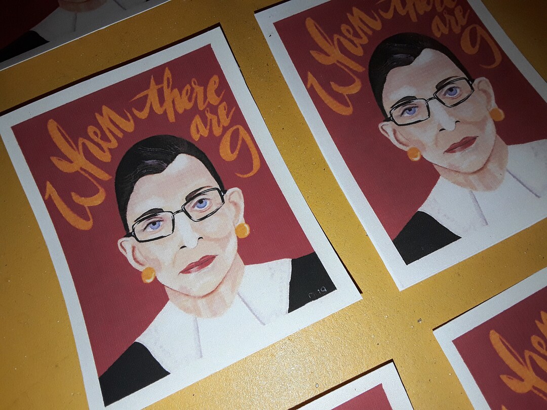 Ruth Bader Ginsburg, Vinyl Sticker, Art Sticker - Etsy