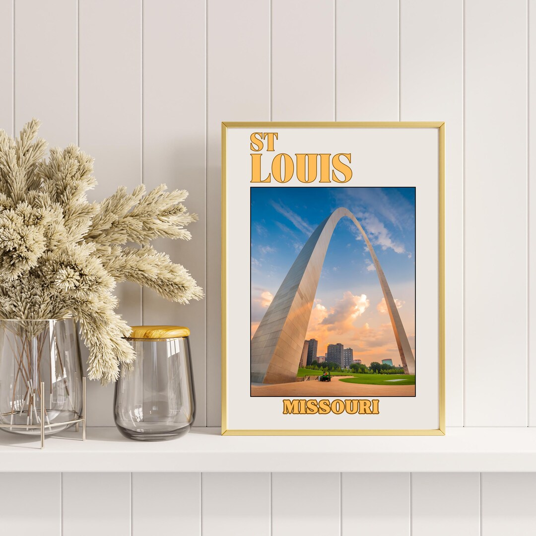 St. Louis Arch Poster Iconic Gateway Arch Artwork Picture of the ...