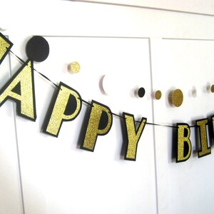 Roaring Twenties Birthday Banner, Art Deco HAPPY BIRTHDAY Banner, Art ...