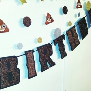 Funny Birthday, Funny Birthday Banner, Poop Party, Party Pooper ...