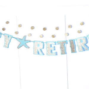 Beach Retirement Banner, Ocean Retirement Banner, Star Fish Retirement ...