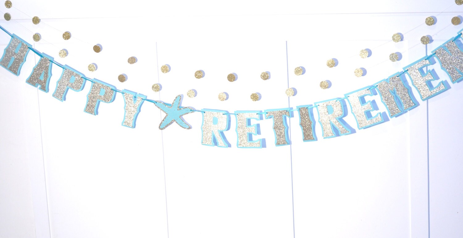 Beach Retirement Banner Ocean Retirement Banner Star Fish - Etsy