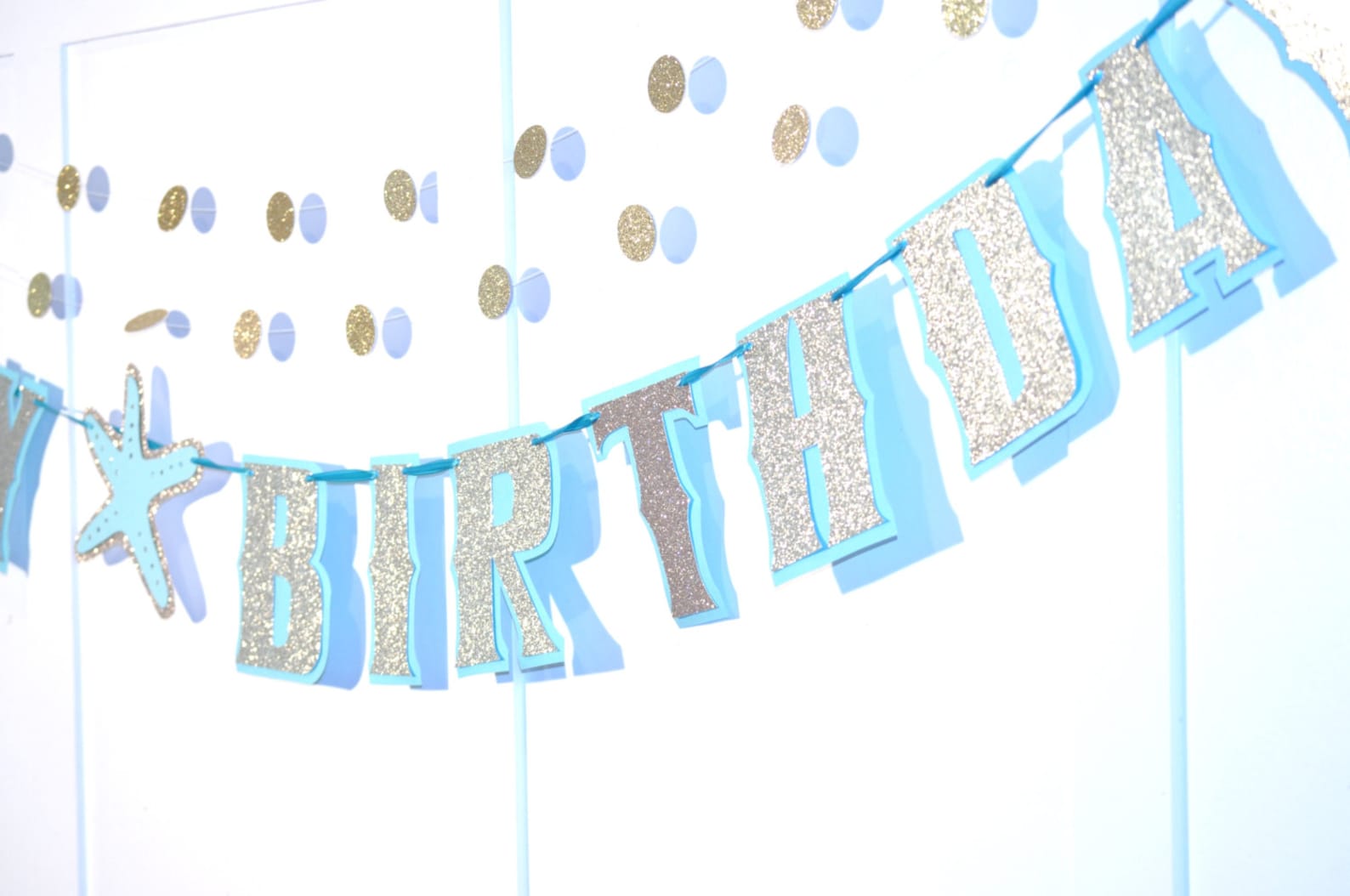 Starfish Birthday Party Banner, Beach Birthday Party Banner, Ocean ...