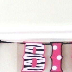 Zebra Print Birthday Banner Hot Pink Polka Dot Birthday | Etsy