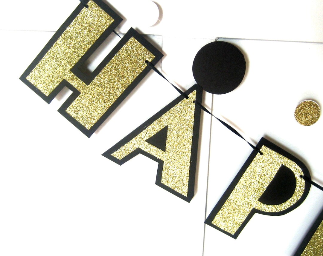 Roaring Twenties Birthday Banner, Art Deco HAPPY BIRTHDAY Banner, Art ...