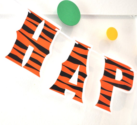 Tigger Birthday Banner, Tiger Birthday Decor, Winnie the Pooh Birthday ...